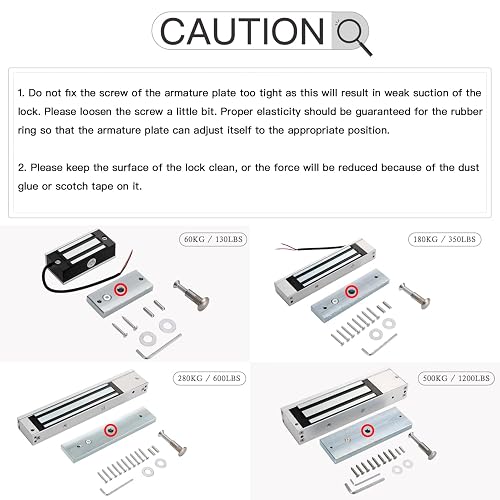Door Buzzer Entry System Double Door Lock 280kg 600lbs Electronic ...
