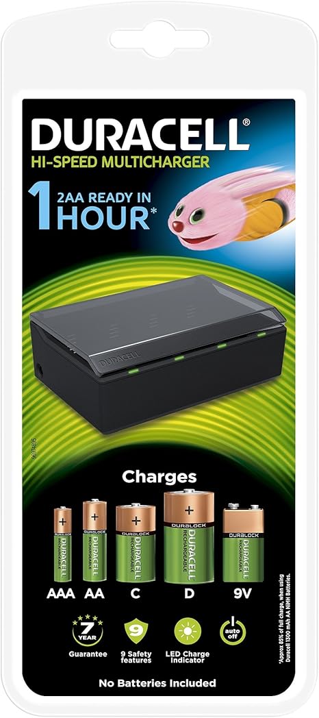 Duracell Multi Rechargeable Battery Charger 1 Hour: Amazon.co.uk ...