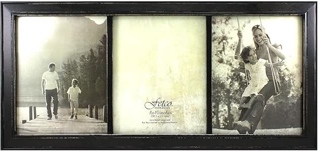 Amazon.com - Fetco Home Decor Longwood Triple Frame, Rustic Black ...