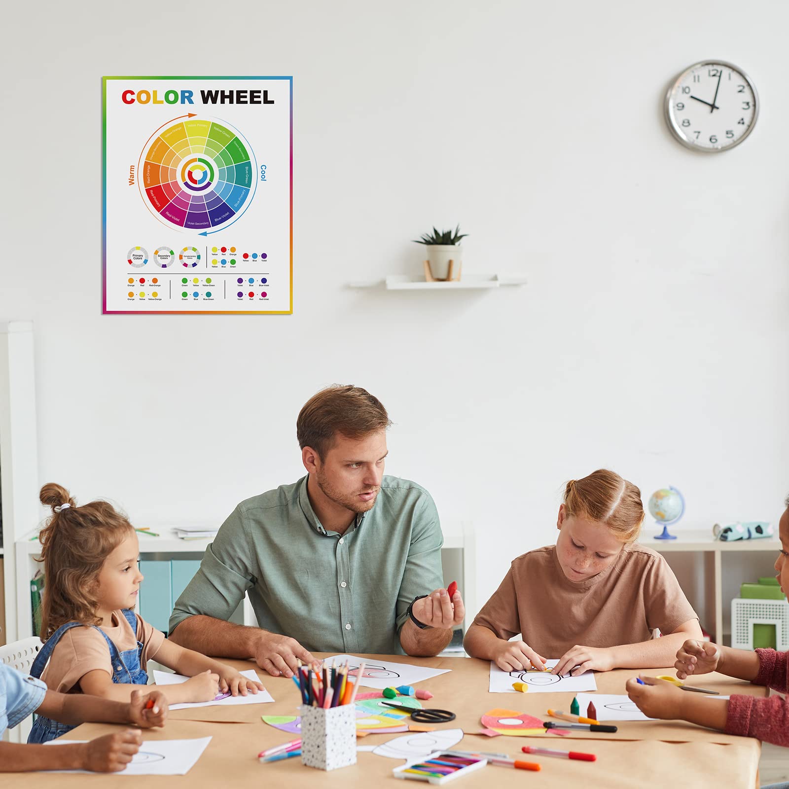 Mua Geyee Color Wheel Poster Circle Chart for Artist Color Wheels 16 x ...
