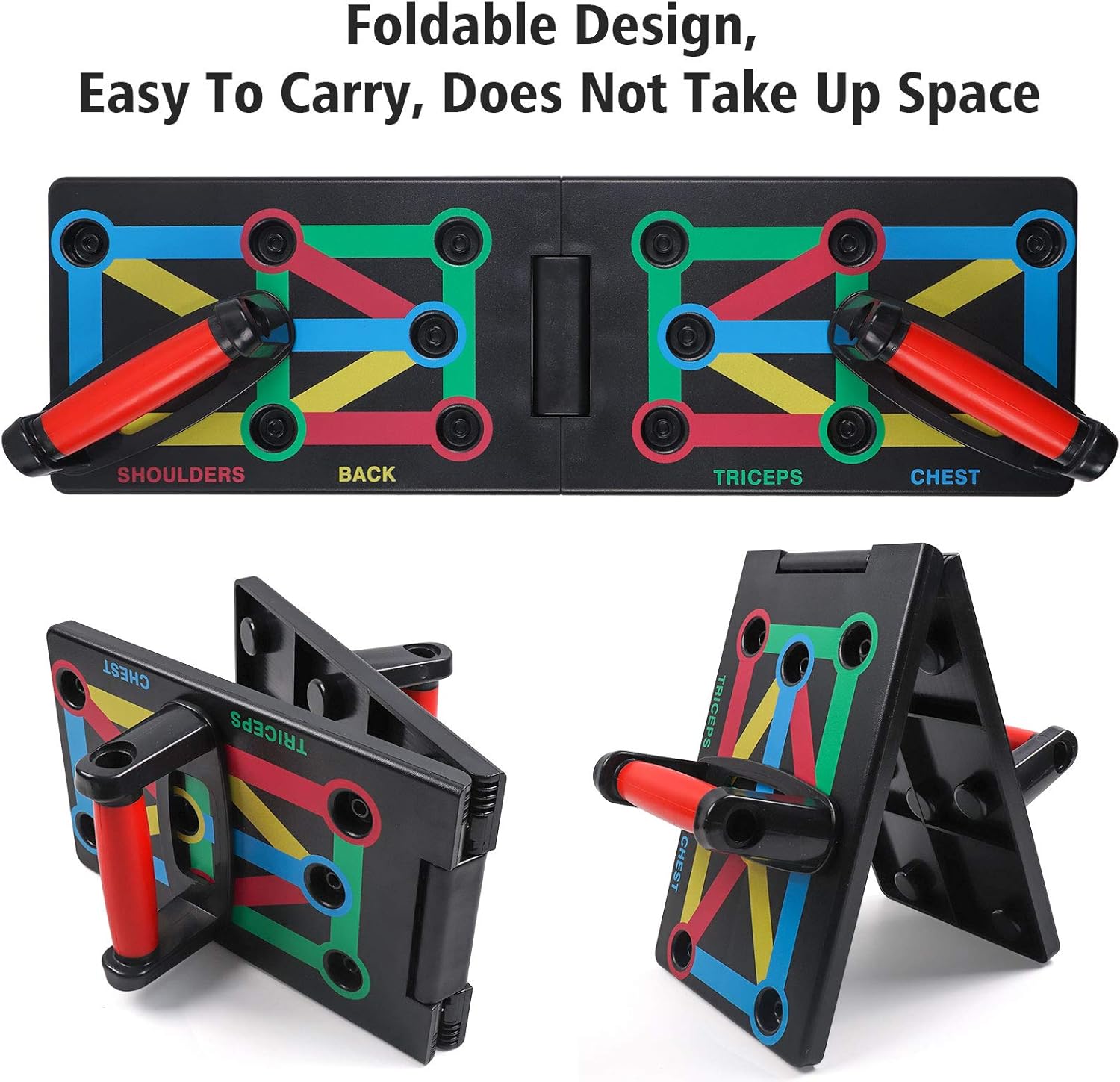 GLKEBY 12 in1 Push Up Board System,Foldable Portable Push-Up Rack Board ...