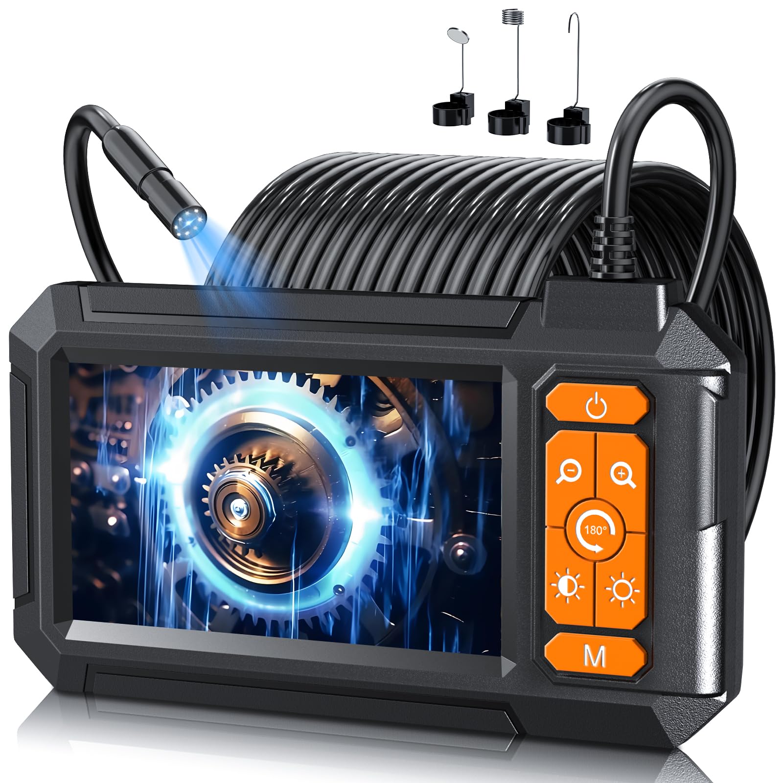 Daxiongmao scope Camera with Light, Borescope Camera with 4.3" IPS ...