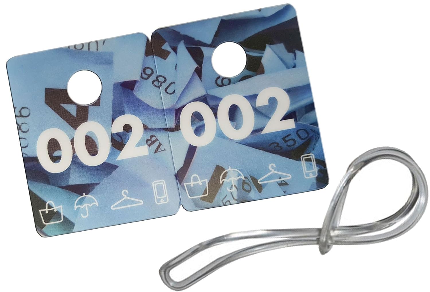 100 Numbered Pairs of Cloakies® - Mini Plastic Cloakroom Tags & 100 ...