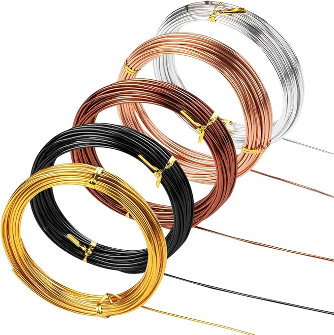 2mm Aluminum Jewelry Craft Wire Flexible Bendable Metal Colored Wire ...