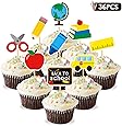 Amazon.com: Back to School Icon Cupcake Rings - 24 pcs: Toys & Games