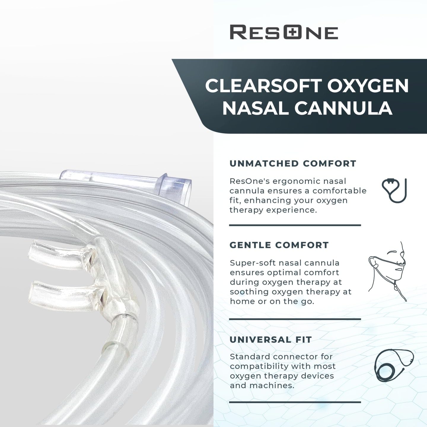 Mua ResOne 2Ft Soft Adult Oxygen Nasal Cannula 5-Pack - Curved Prongs ...