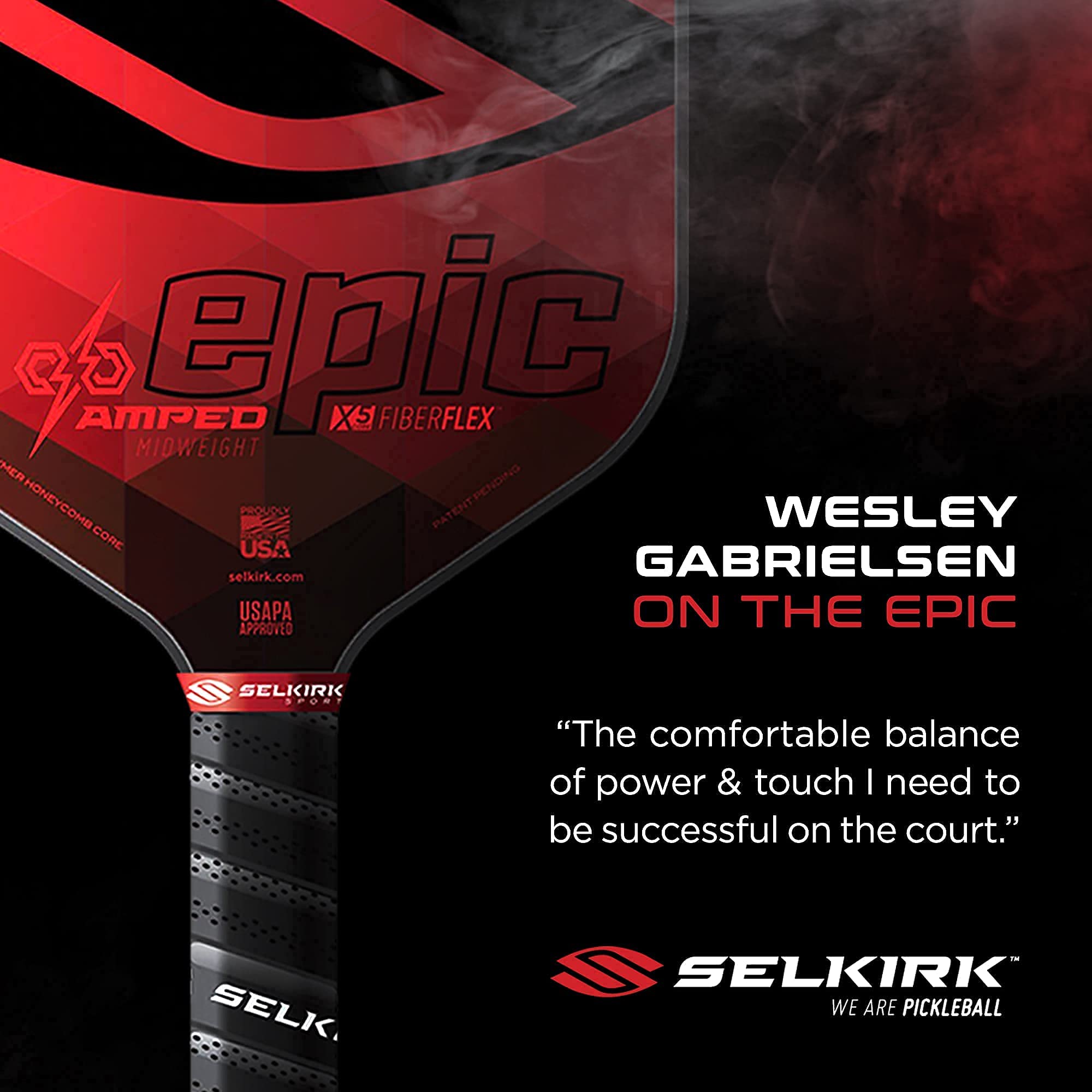 Selkirk Amped Pickleball Paddle | Fiberglass Pickleball Paddle With A ...
