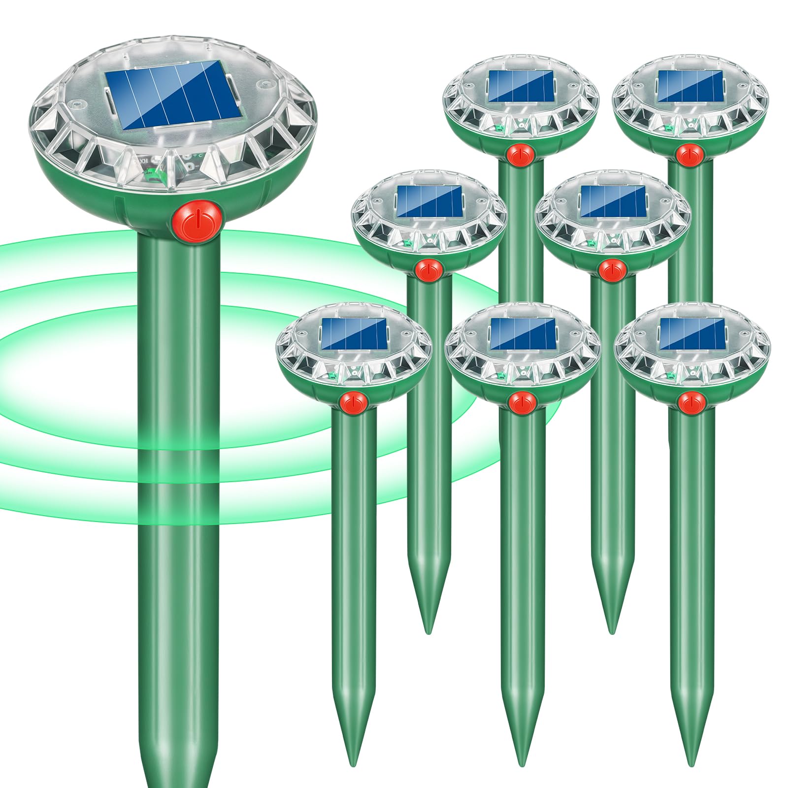 Mole Repellent Solar Powered Ultrasonic Gopher Repellent Sonic Mole ...