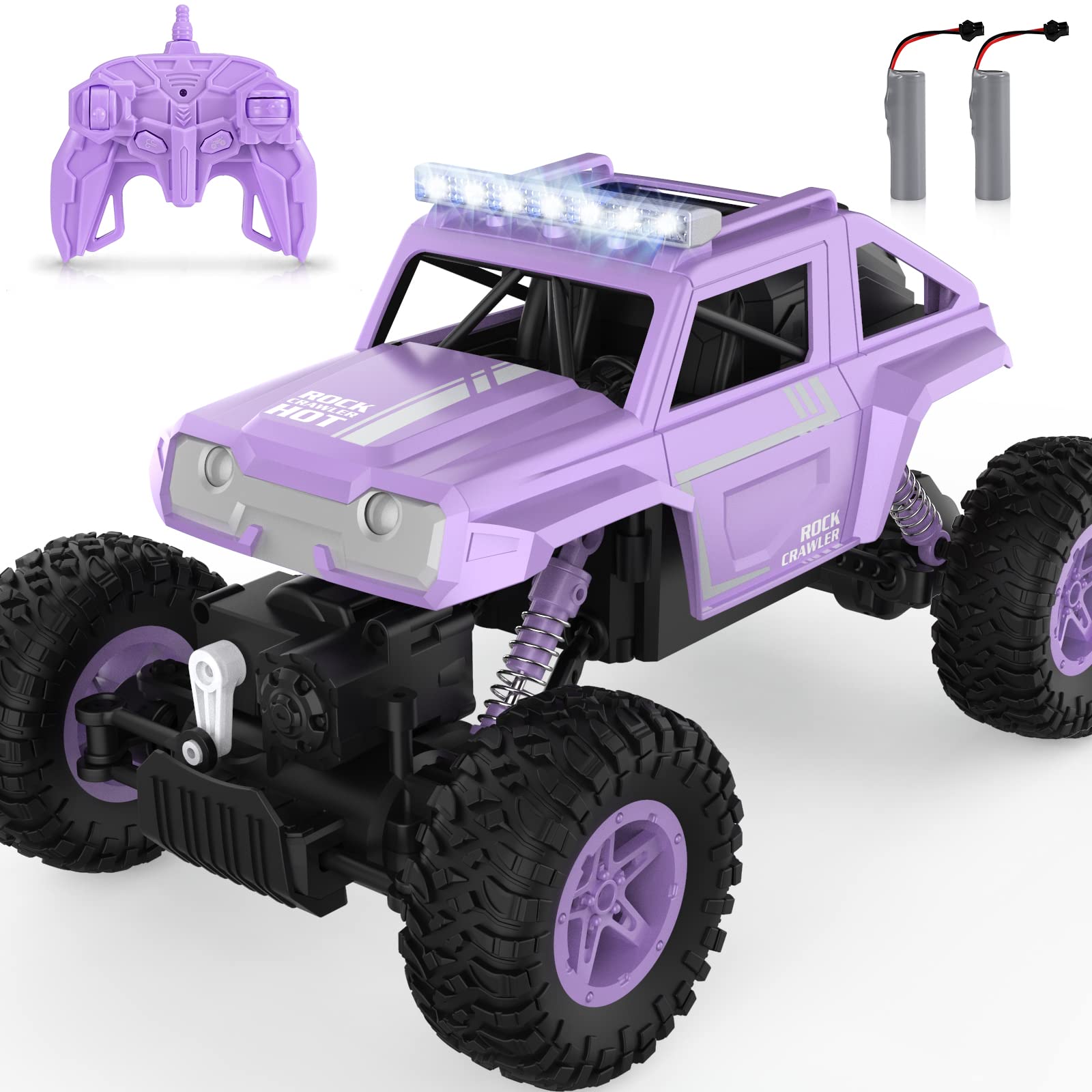 NQD 4WD Remote Control Truck - 1:14 Big Monster Stunt Car All Terrain ...