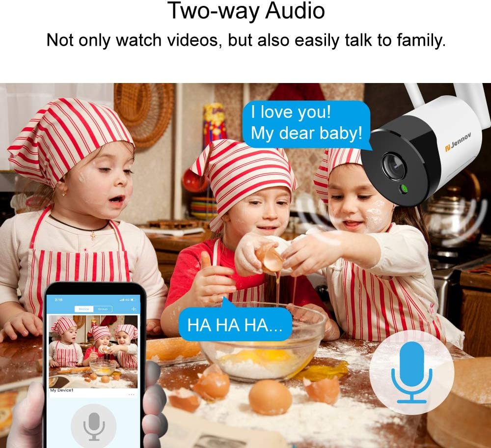Jennov 180°Wireless CCTV Camera Outdoor 1080p Full HD Wireless Security ...