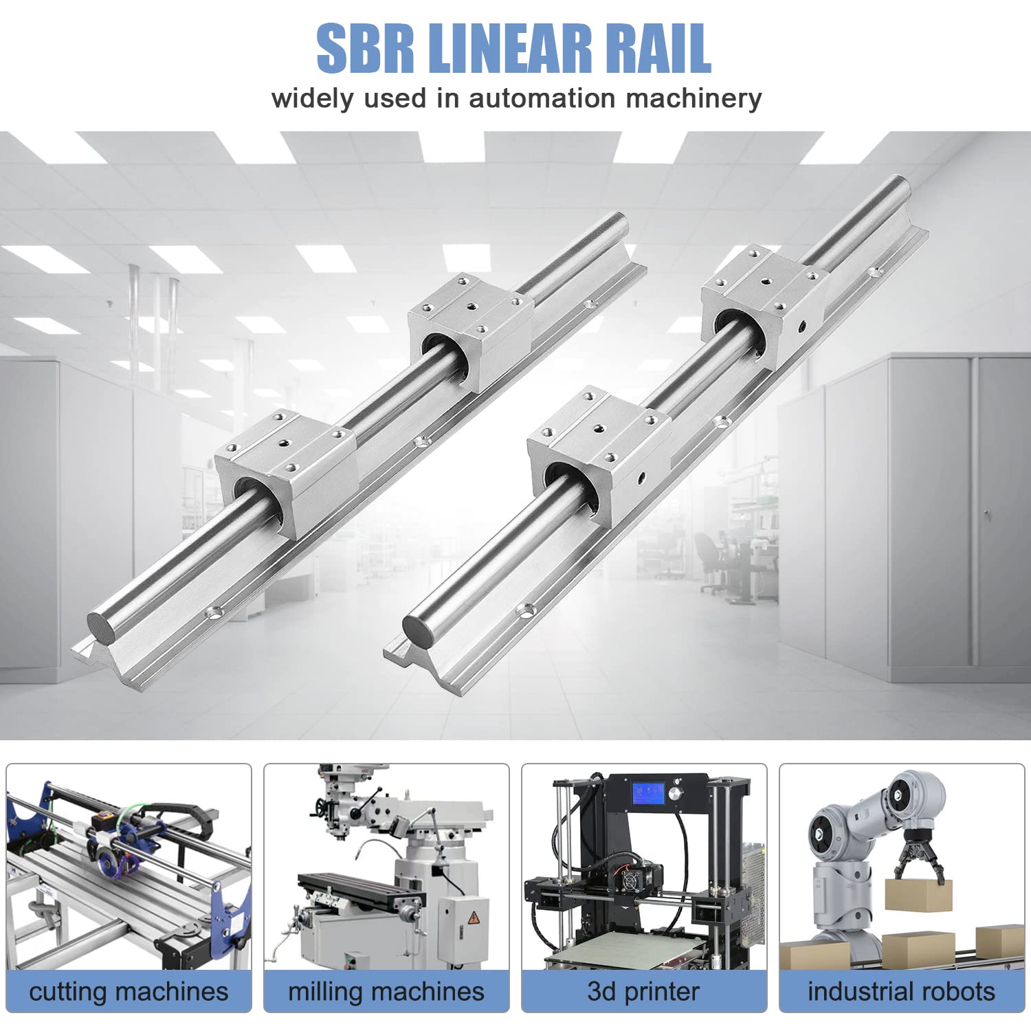 Mua CNCMANS SBR20-2200mm Linear Rail Linear Rails and Bearings Kit 2Pcs SBR20 2200mm Long Fully ...