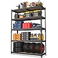 Amazon.com: WORKPRO 5-Tier Steel Shelving Unit-Black, 35-3/10”W x 17-1/ ...