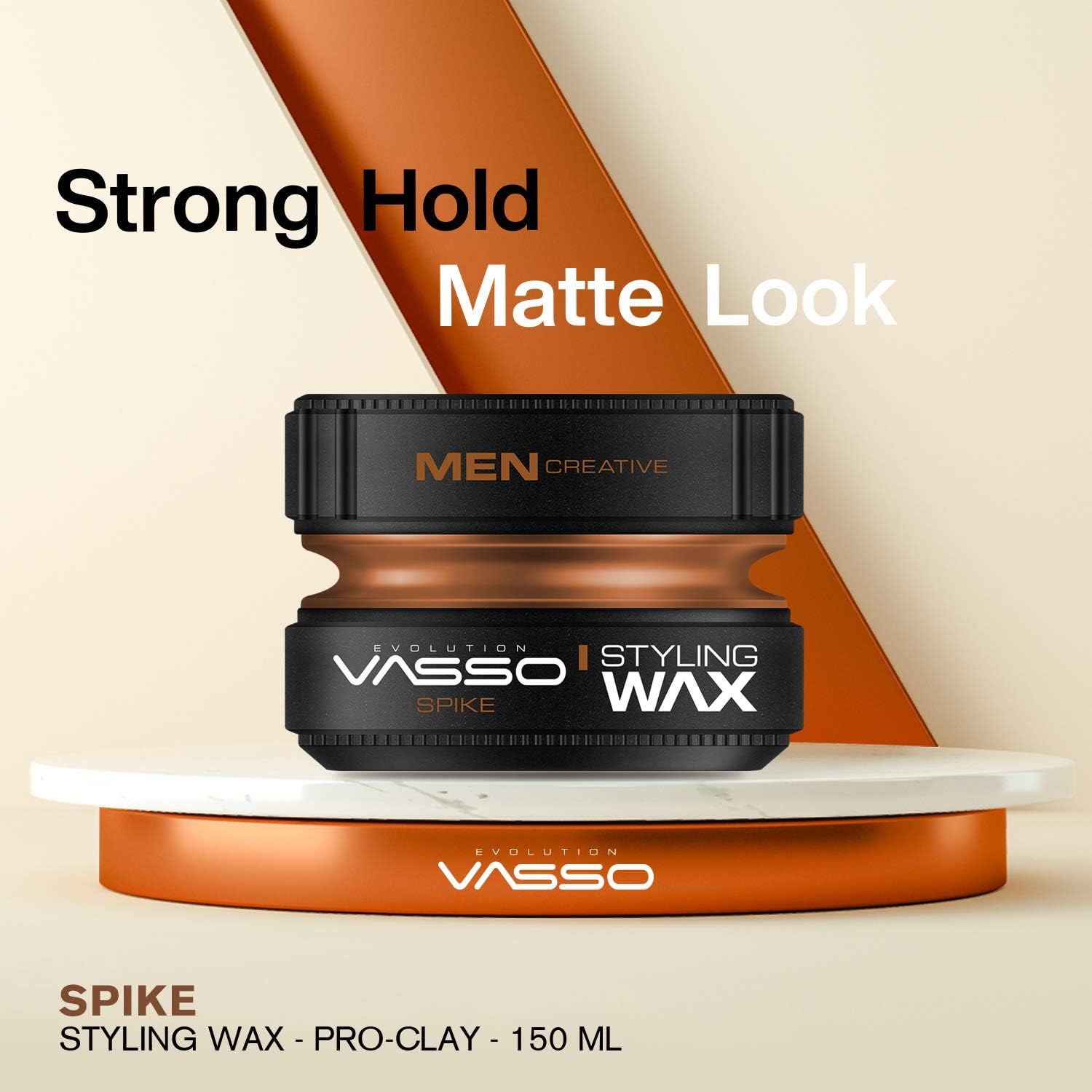 Vasso Spike Pro Clay Hair Dry Surfer Matte Look Styling Wax 150ml ...