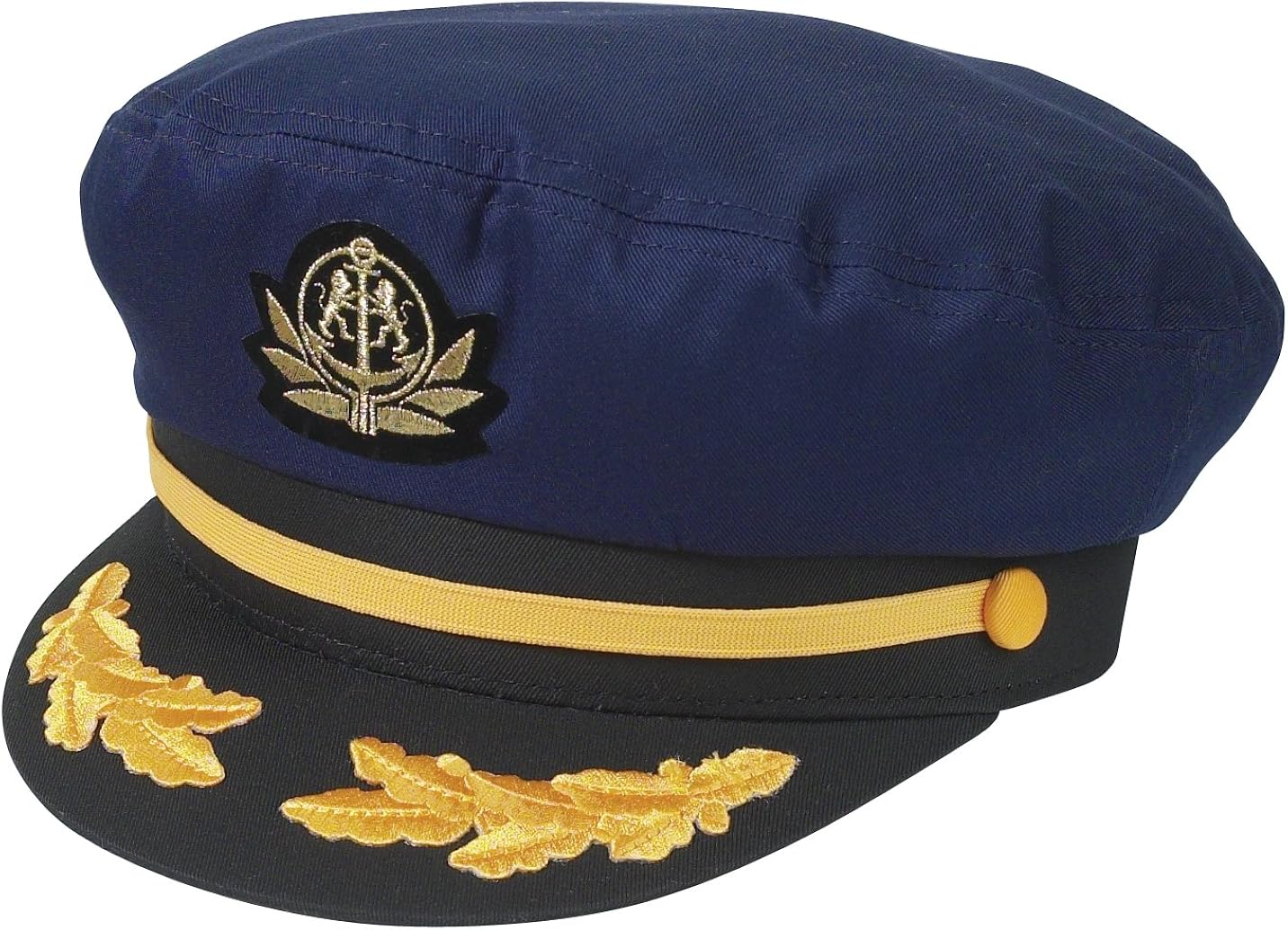 Broner Cotton Nautical Captains Yacht Cap with Classic Mariner Emblems ...