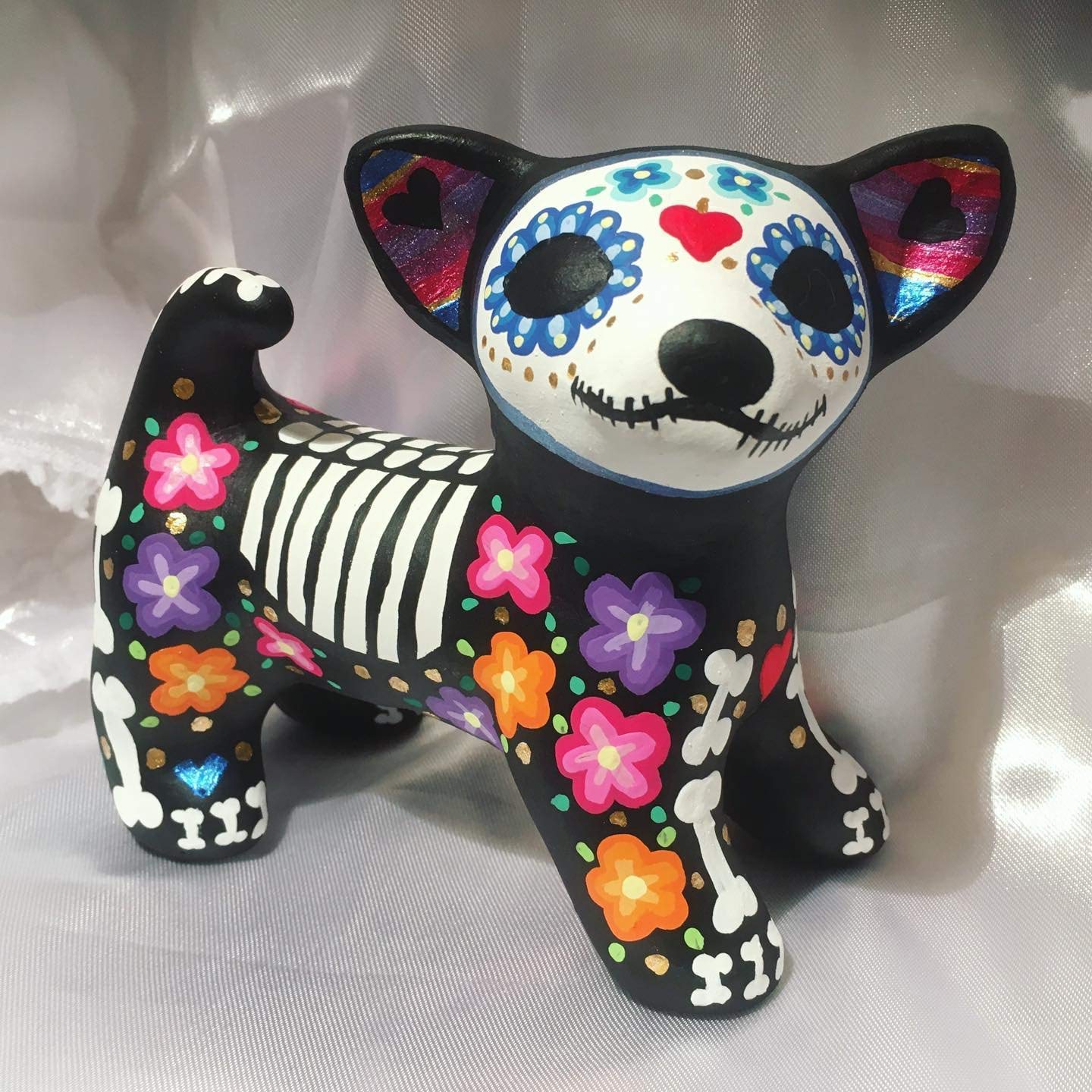 Perros catrinas. Cerámica pintada a mano. Regalo original para ...