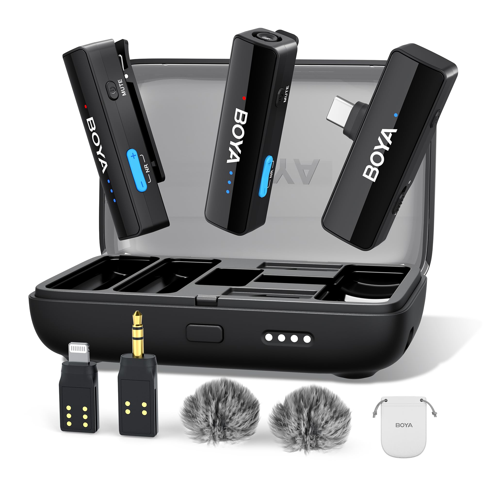 BOYALINK 2 Wireless Lavalier Microphone for iPhone15/16 Android Camera ...