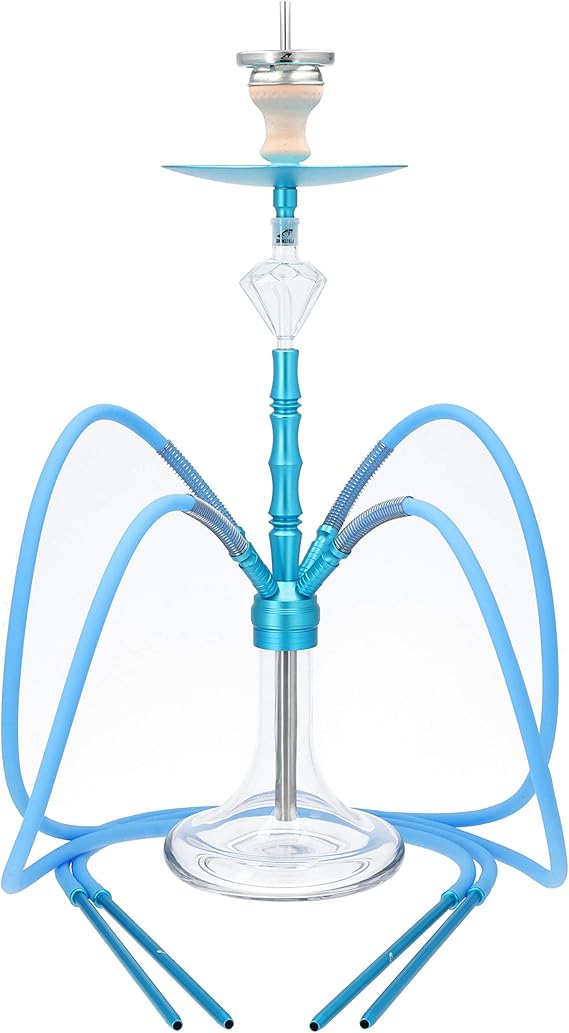 Smokezilla® MINYA 4S Shisha Aluminium 86 cm I Wasserpfeife Komplettset ...