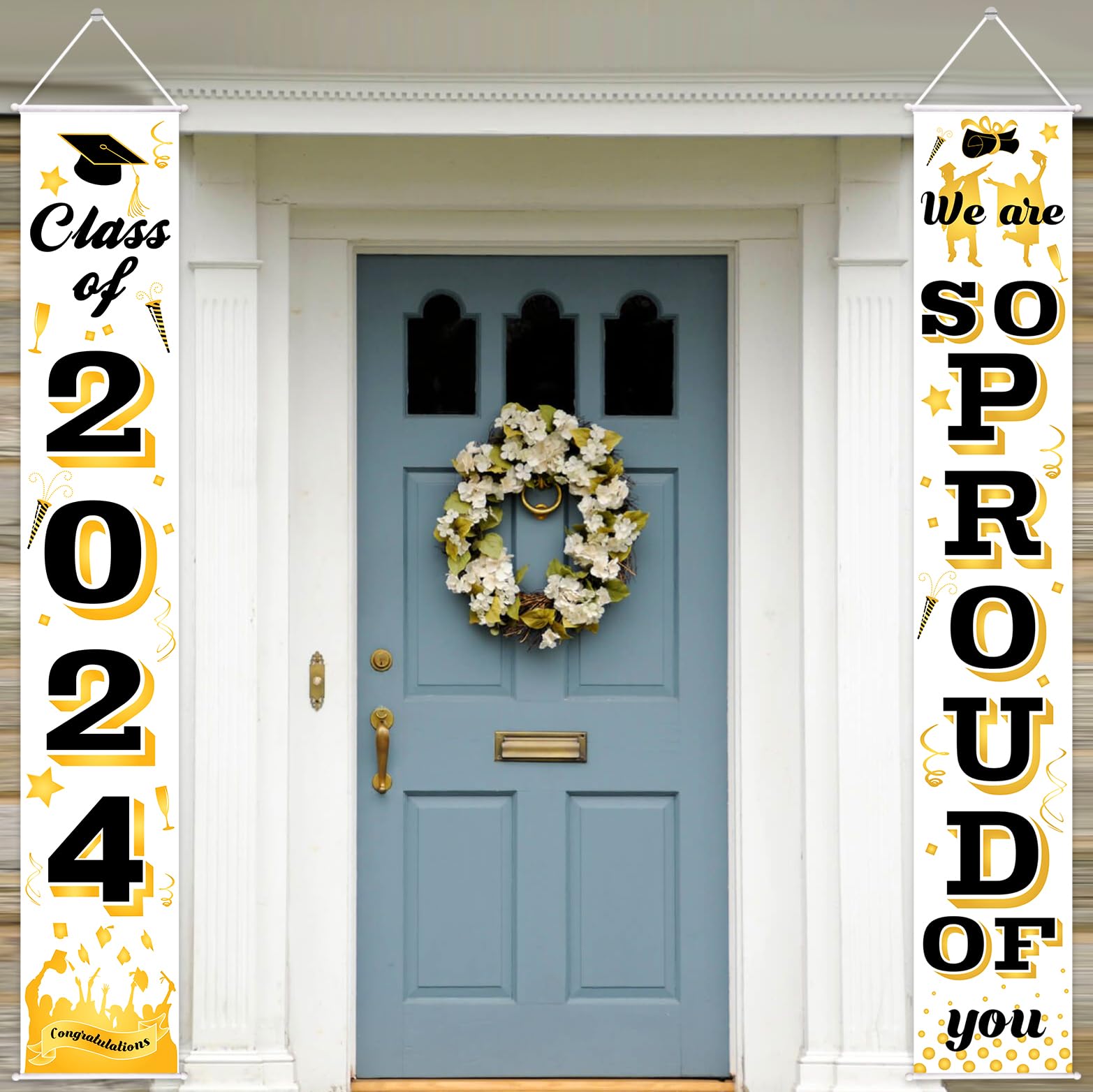 Graduation Party Decorations 2024, Congrats Class of 2024 Backdrop ...