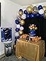 Amazon.com: Soonlyn Navy Blue and Gold Balloons 130 Pcs 12 Inch Confetti Balloons White Latex ...
