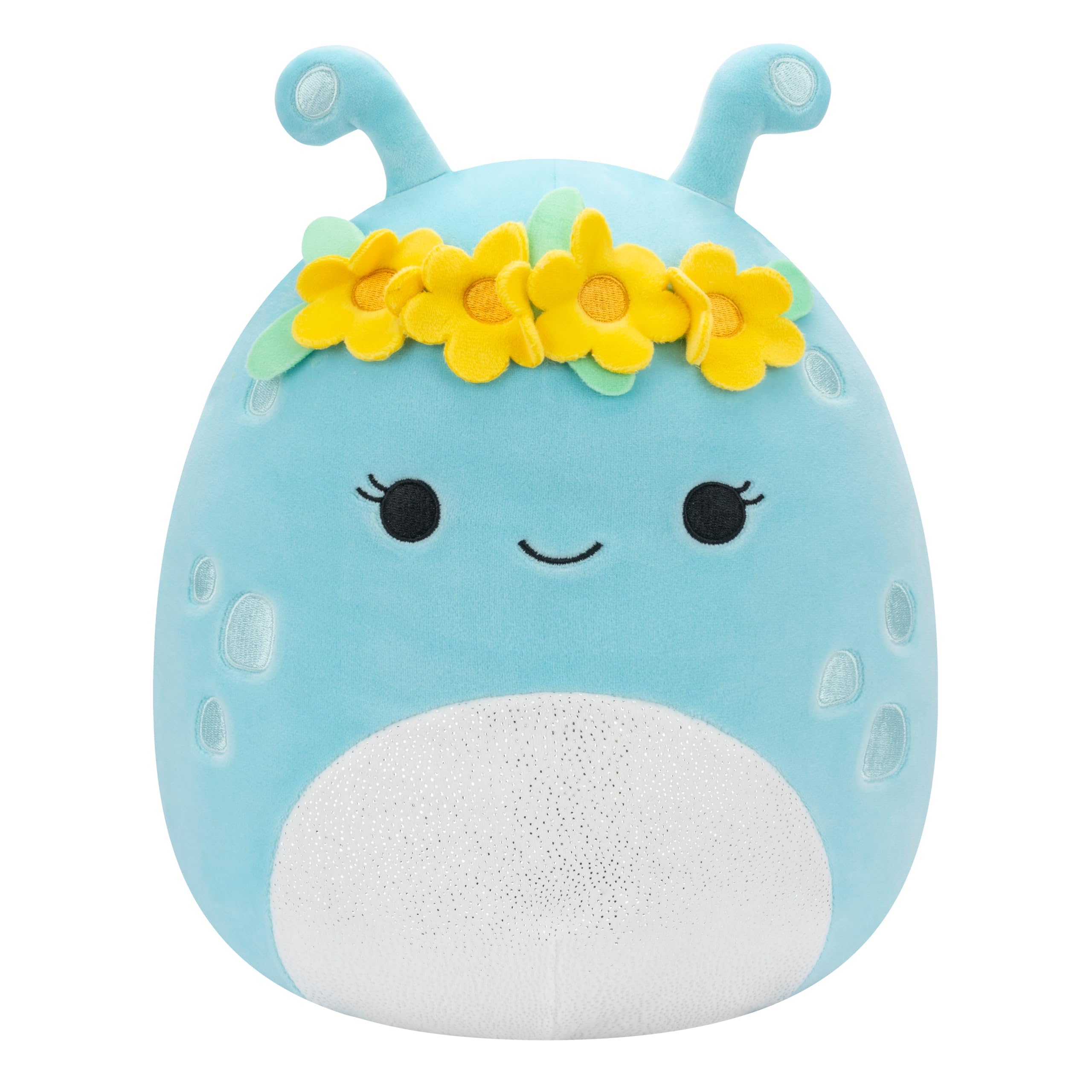 Squishmallows Original 11in Natnat The Pastel Blue Alien with Flower ...