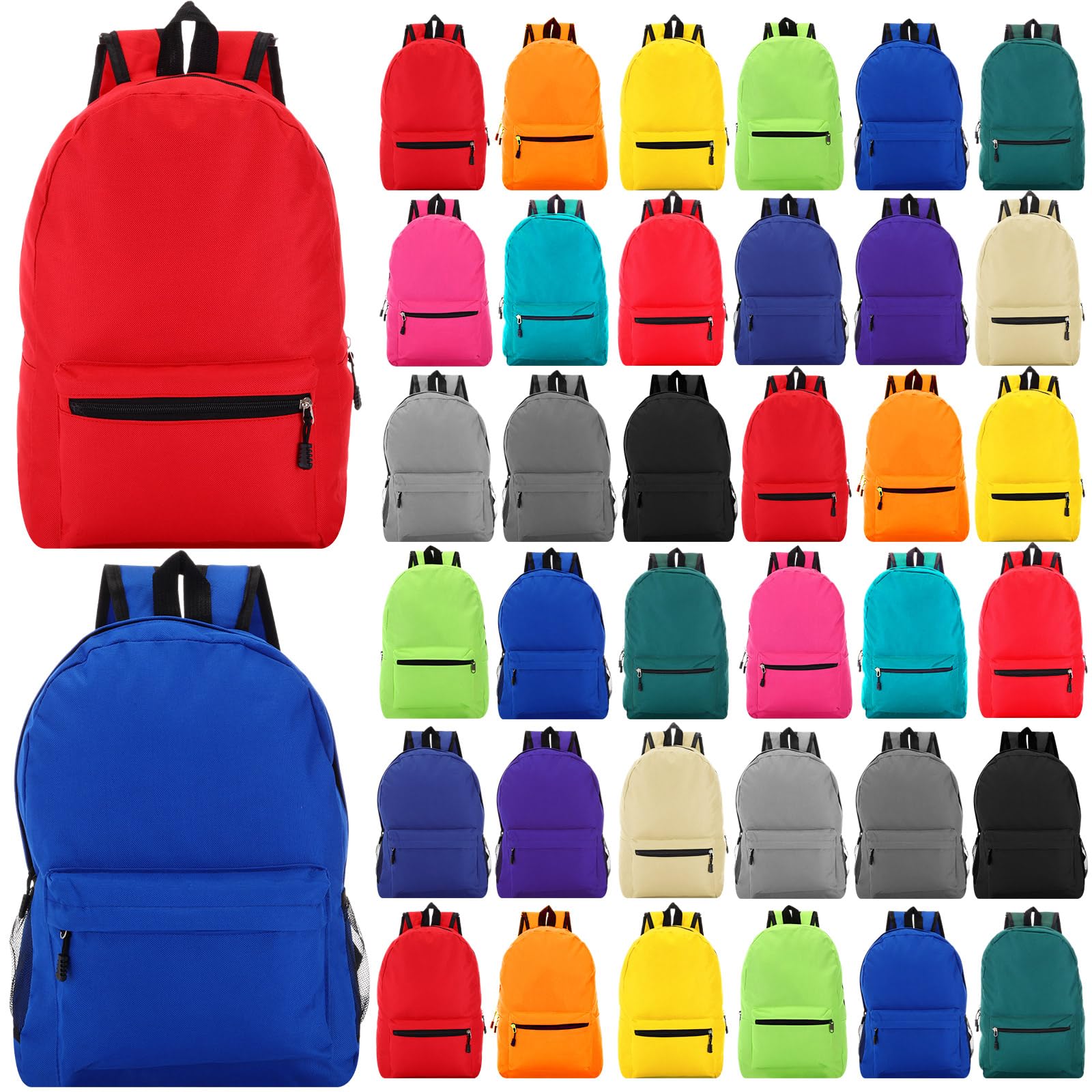 Sweetude 30 Pcs Backpack in Bulk 16" School Bookbags for Kids ...