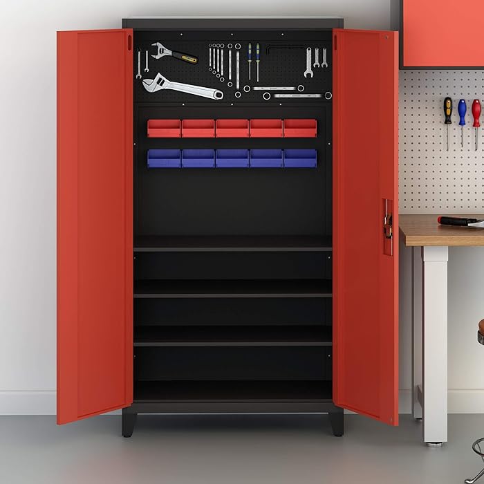 Buy Metal Tool Cabinet, Garage Storage Cabinet Steel Storage Lockers ...