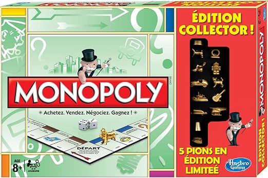 Hasbro - A38561010 - Jeu de Plateau - Monopoly Classique Collector ...