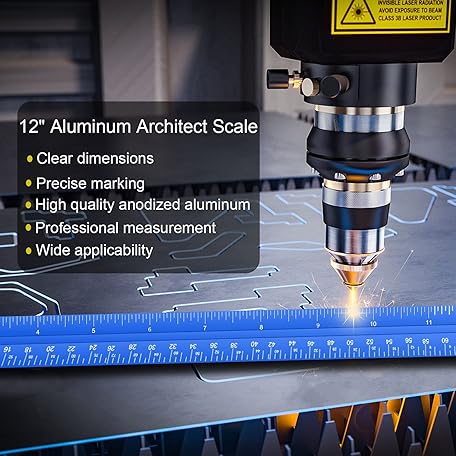 Mua Architectural Scale Ruler, 12'' Imperial Architect Scale, Aluminum ...