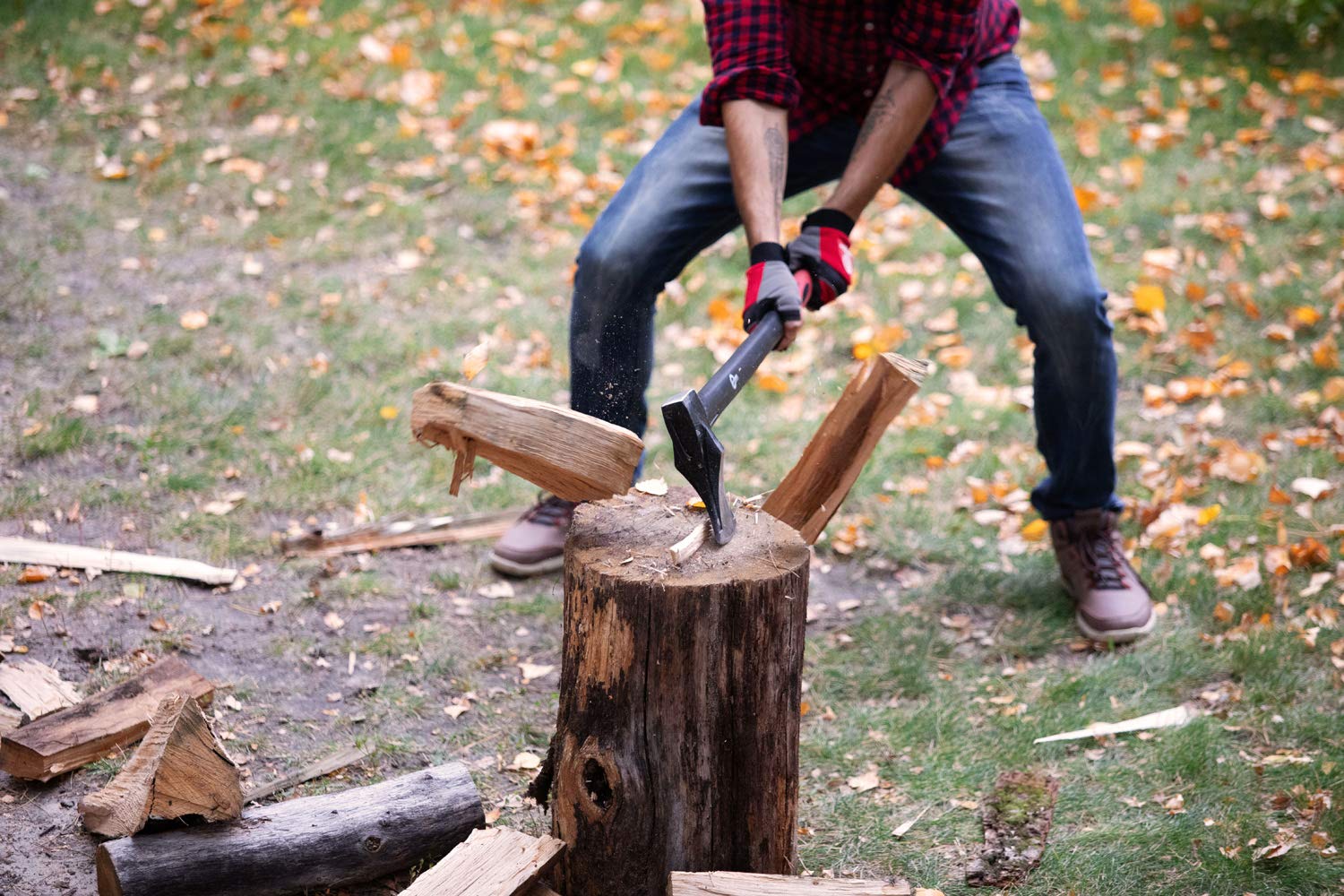 INTERTOOL 36” Splitting Axe, Wood Splitter Maul, Log Ax, Shock ...