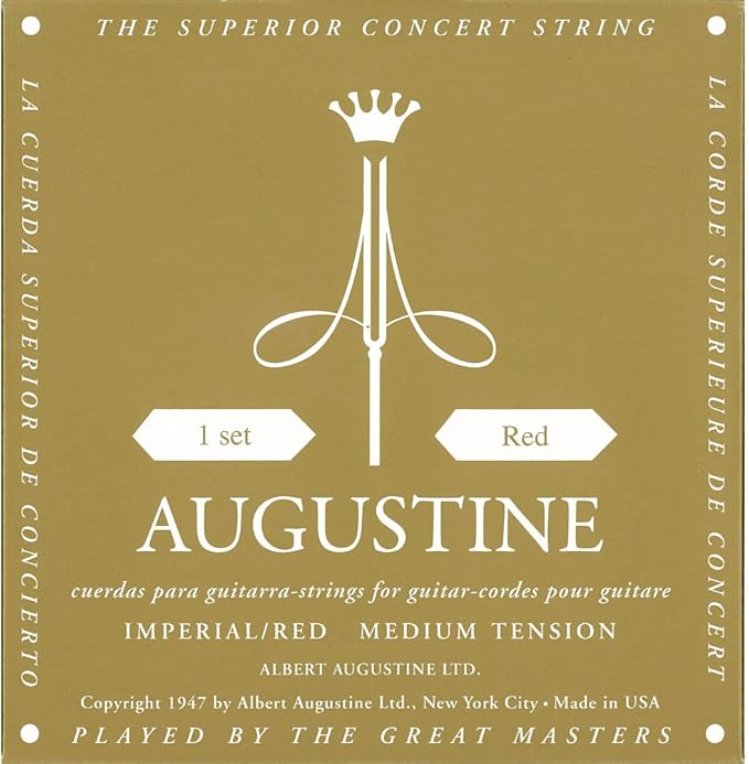 Amazon | AUGUSTINE IMPERIAL RED オーガスチン インペリアルレッド(赤) SET | ギター弦 | 楽器