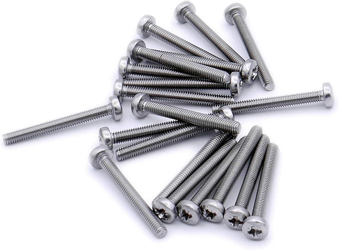 M4 (4mm x 40mm) Pozi Pan Machine Screw (Bolt) - Stainless Steel (A2 ...