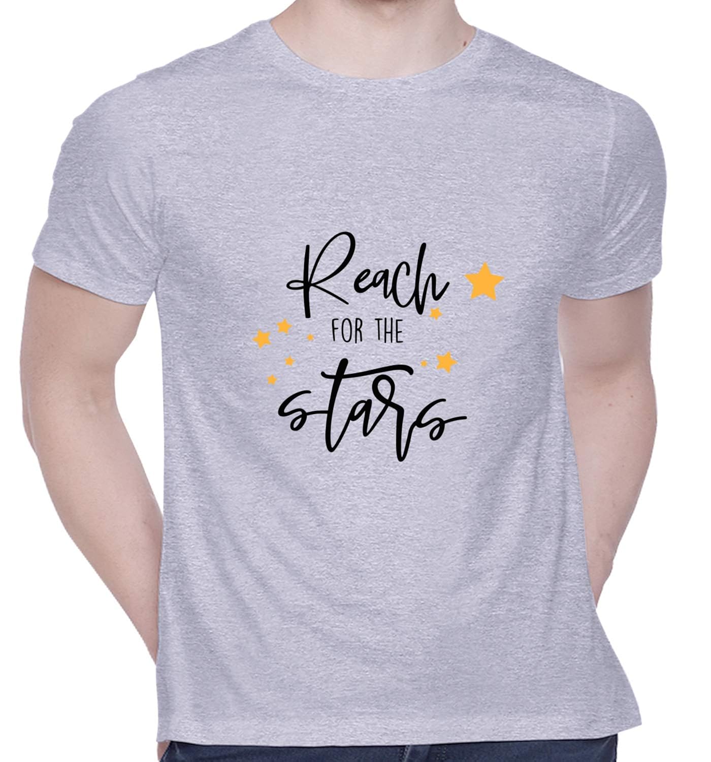 CreativiT Graphic Printed T-Shirt for Unisex Reach for The Star Tshirt ...