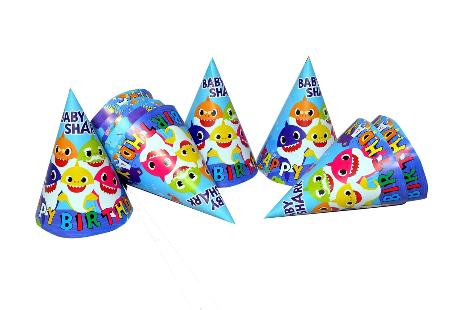 partytoko baby shark theme hat/baby shark birthday hat/birthday theme ...