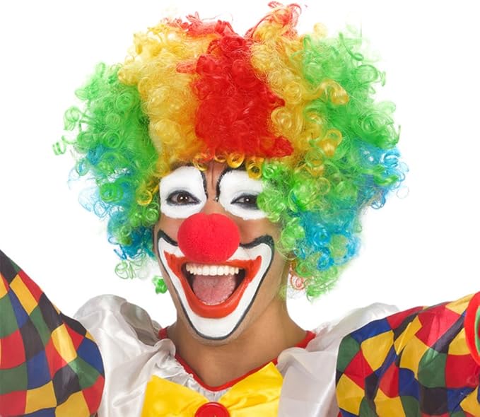 Dance Fairy Clown Wig and Foam Clown Nose Red for Clown Costume Party ...