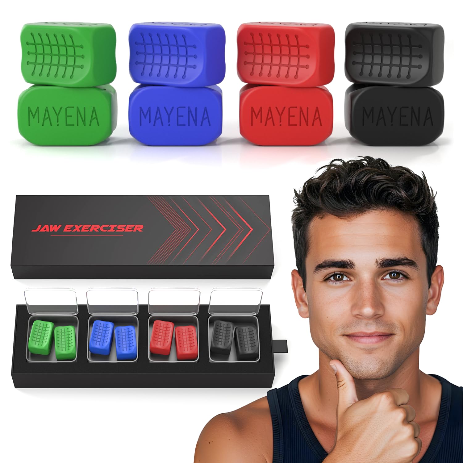 Mua Jaw Exerciser for Men & Women | 4 Resistance Levels (8pcs) Silicone ...