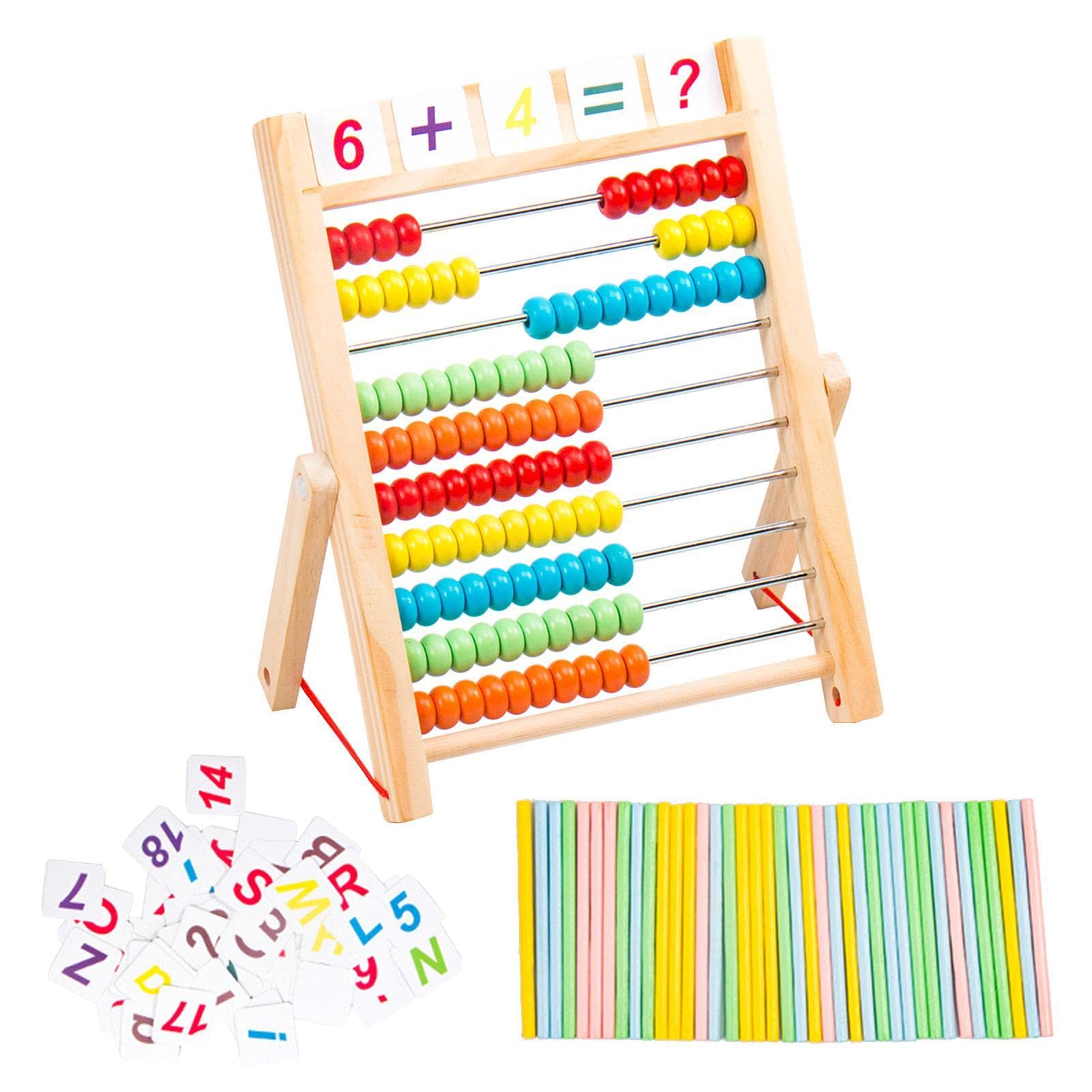 Mua Abacus for Kids Math - 10 Rows Wooden Frame Abacus with Multi Color ...
