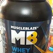 MuscleBlaze 100% Whey Energy Protein Supplement Powder with Vitamins ...