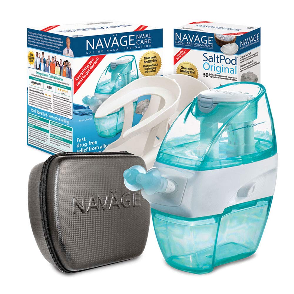 Navage Nasal Care Deluxe Bundle: Naväge Nose Cleaner, 50 SaltPod ...