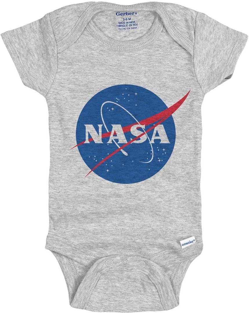 Amazon.com: Customized Girl Little NASA Space Baby Logo: Baby Onesie ...