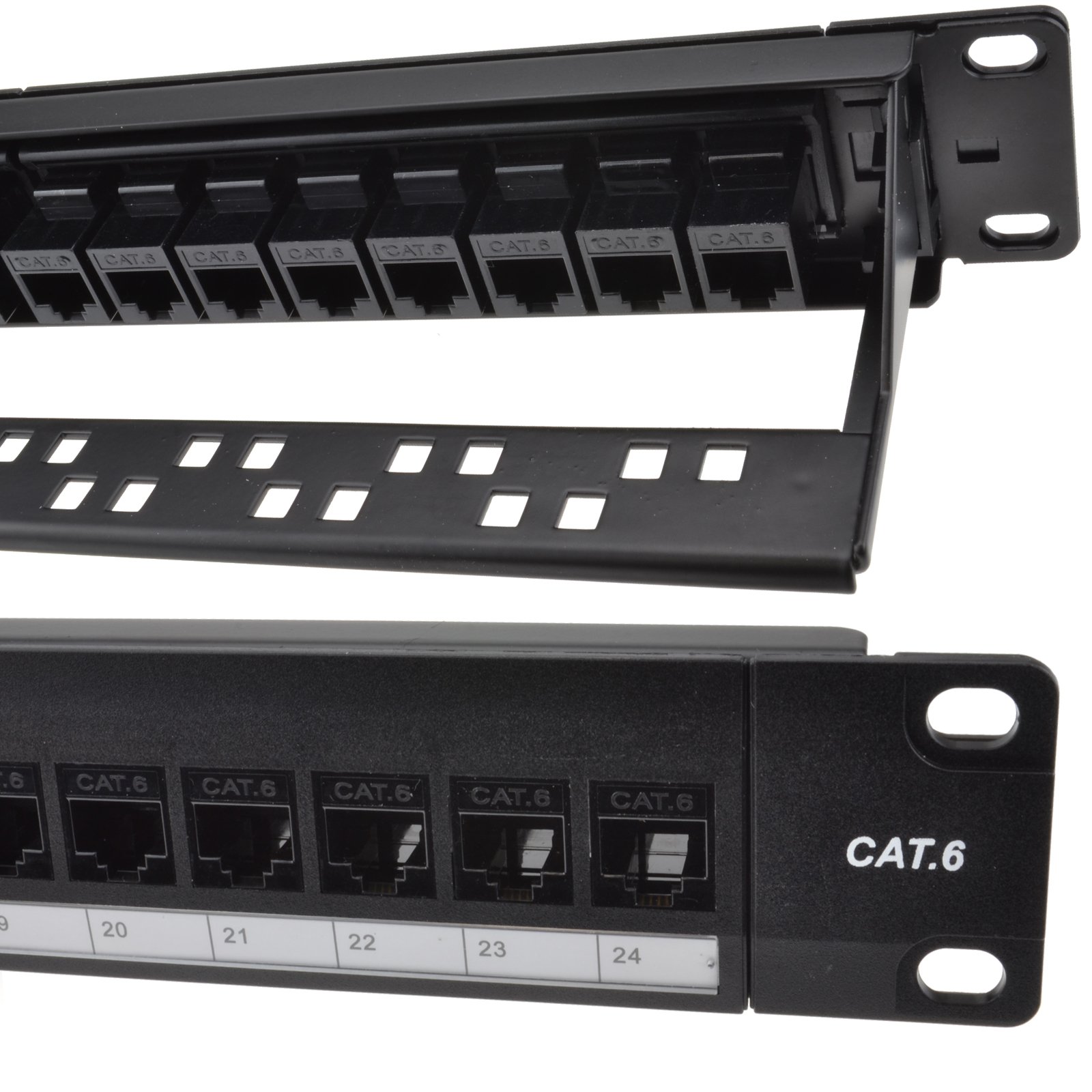 Mua 24 Port RJ45 CAT6 Gigabit Through Coupler Patch Panel with Back Bar ...