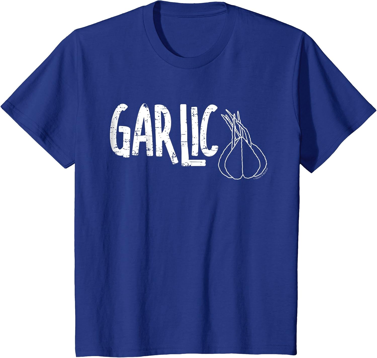 Amazon.com: Garlic Garlic Herb T-Shirt White Text: Clothing