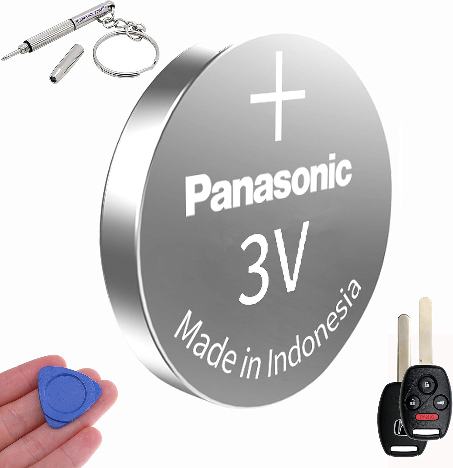 (2 PACK) Honda Remote Key Fob Battery Replacement Original OEM (Bundle ...