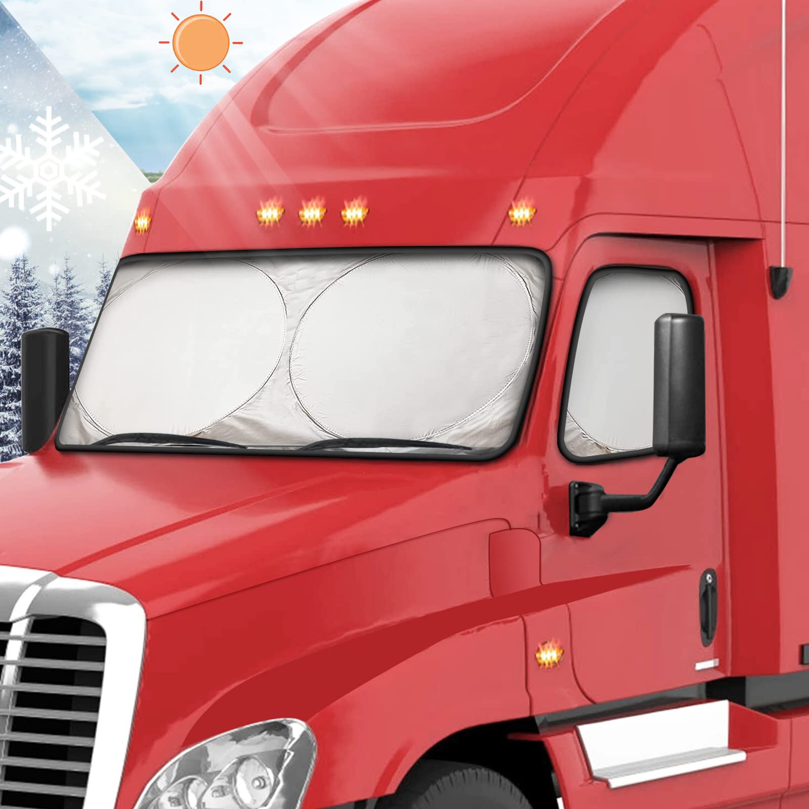 Mua Mofeez Semi Truck Sun Shade for Windshield and Side Window, 240T ...