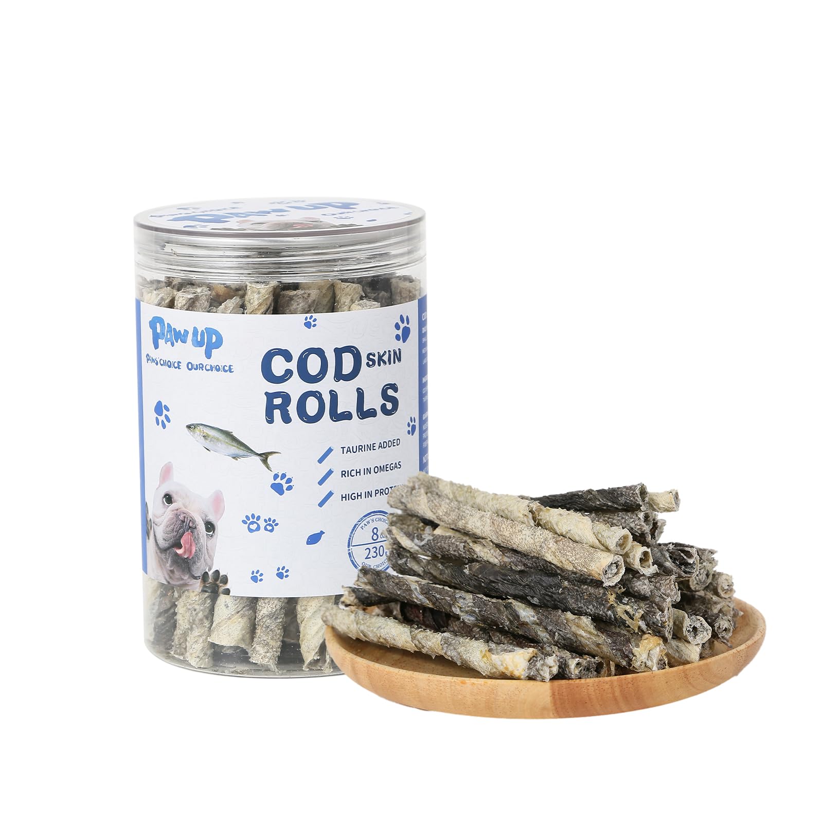 Mua Cod Skin Rolls Dog Treats Natural High Omega 3 Dog Snacks, Single Ingredient Cod Skin Chews ...