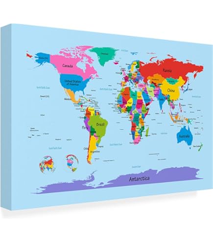 World Map W Countries Glossy Poster Picture Photo Maps Globe Country