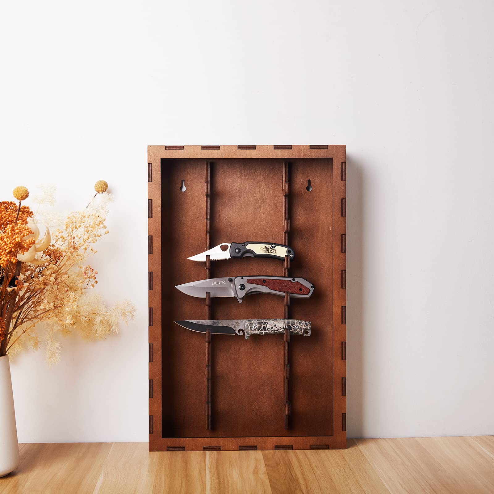 ZAYALI Pocket Knife Display Stand - Rustic Barn Military Folding Shadow ...