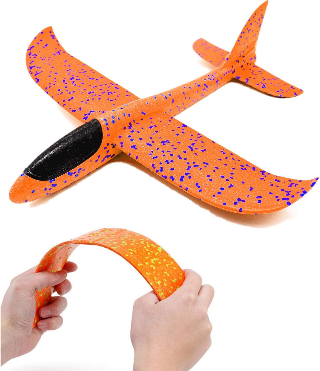 Queta 4 Packs Airplane Glider, Hand Throwing Foam Aircraft, Manual ...