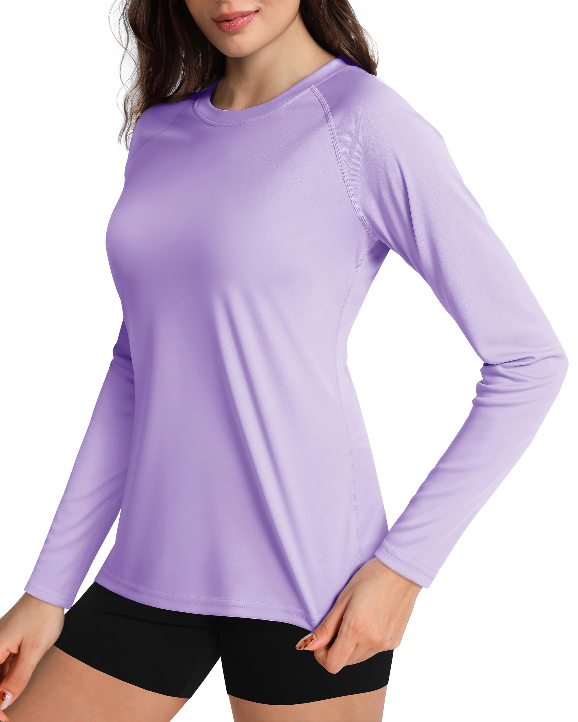 Boladeci SPF Shirts for Women Long Sleeve Workout Tops Swim Shirts UPF ...