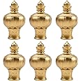 Amazon.com: UFURMATE Curtain Finials, 6Pcs Gold Plastic Drapery Rail ...