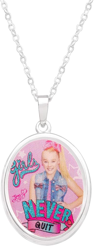 Amazon.com: JoJo Siwa Jewelry for Girls, Silver Plated Girls Never Quit ...